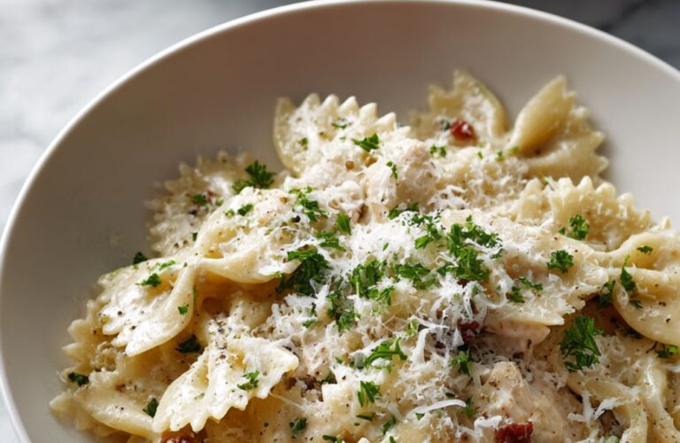 Chicken Bow Tie Pasta Recipe - Lulu's Copycats