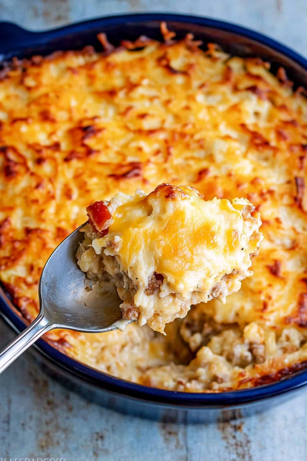 Loaded Hashbrown Casserole – Easy Cracker Barrel Copycat - Lulu's Copycats