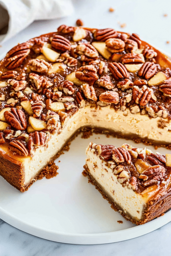 Apple Praline Cheesecake – Easy Olive Garden Copycat - Lulu's Copycats