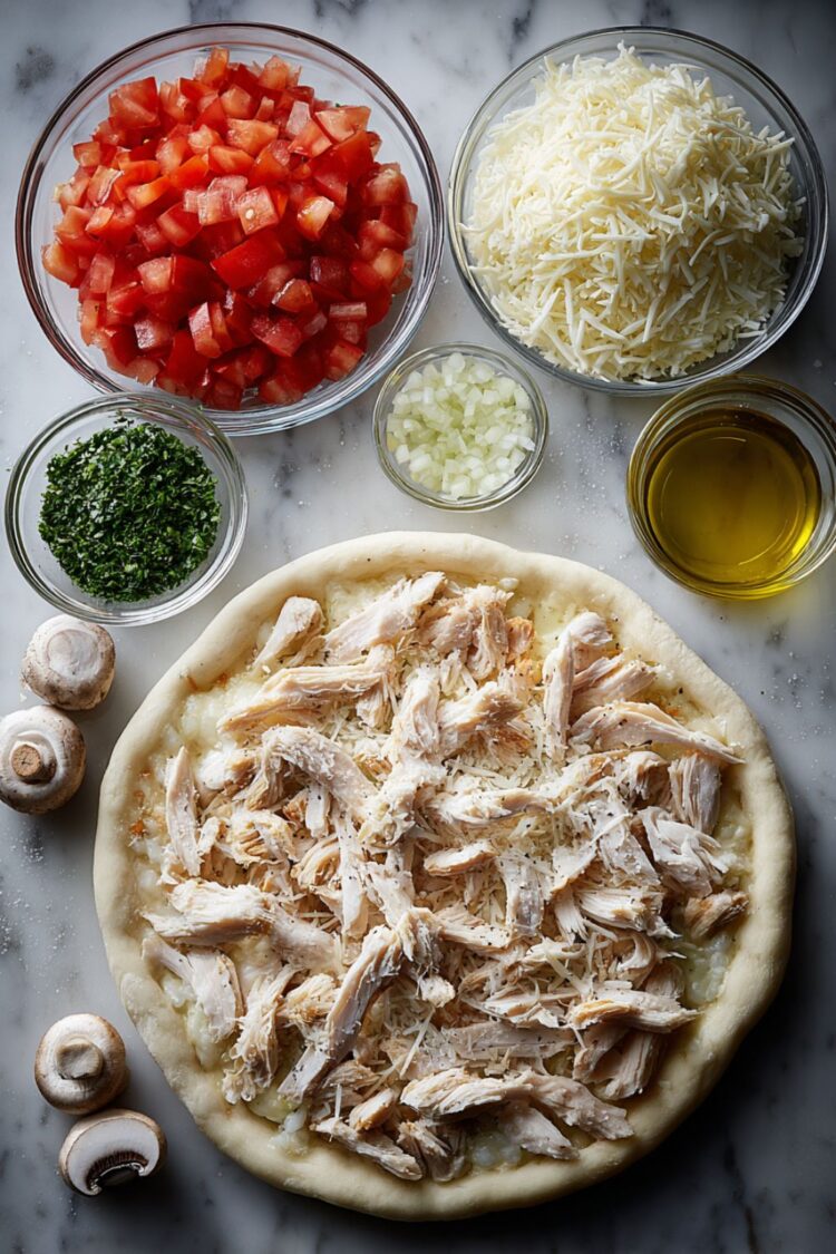 Chicken Formaggio Pizza Recipe - Lulu's Copycats