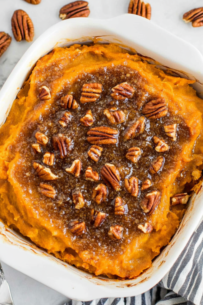 Sweet Potato Casserole – Easy Cracker Barrel Copycat - Lulu's Copycats