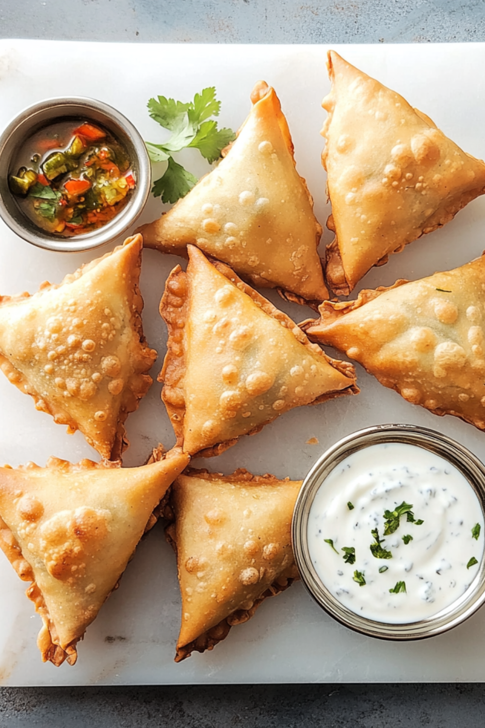Chicken samosas – Easy Cheesecake Factory Copycat - Lulu's Copycats