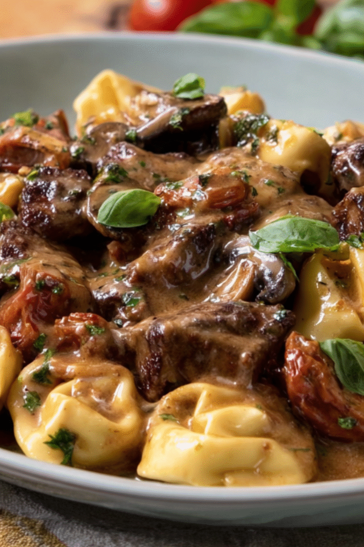 Braised Beef and Tortelloni Recipe - Lulu's Copycats