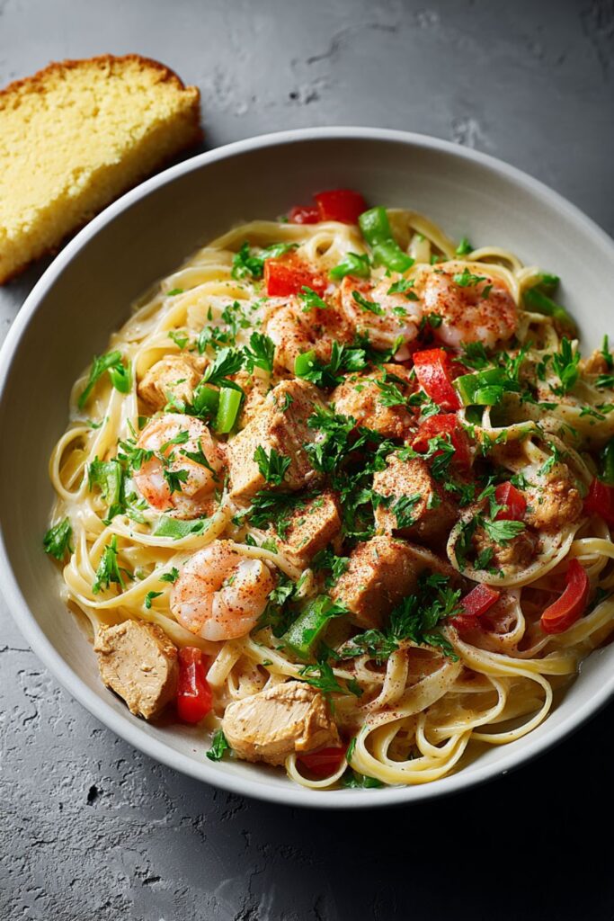 Cajun Jambalaya Pasta Recipe - Lulu's Copycats