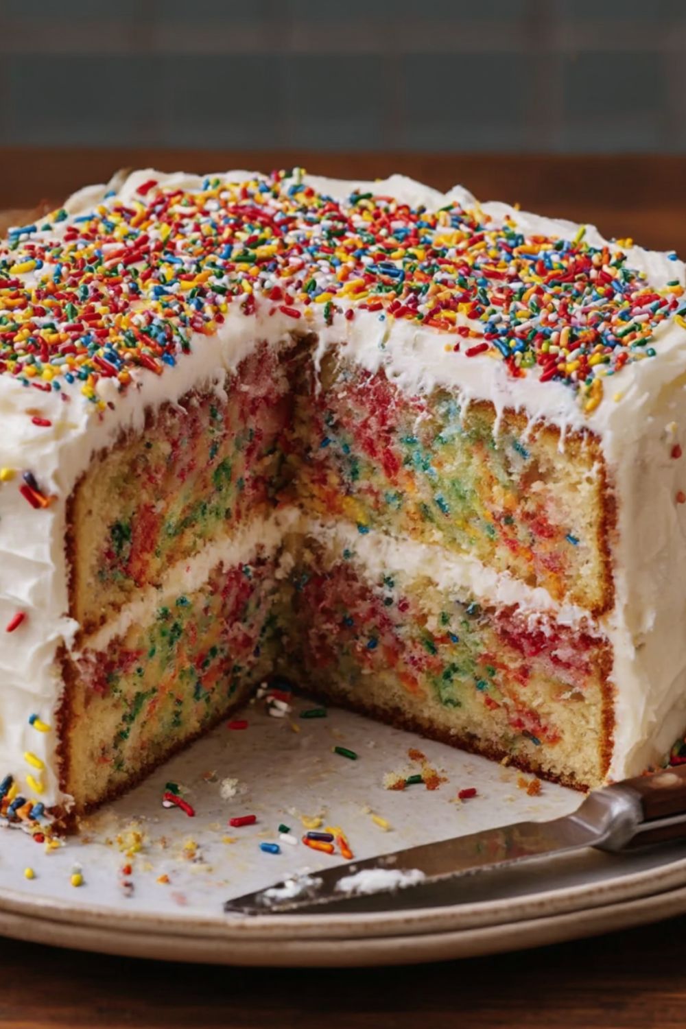Rainbow Vertical Cake Recipe - Lulu's Copycats