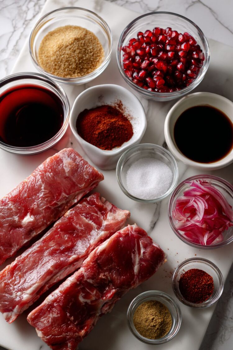 Pomegranate-Glazed Christmas Ribs Recipe - Lulu's Copycats