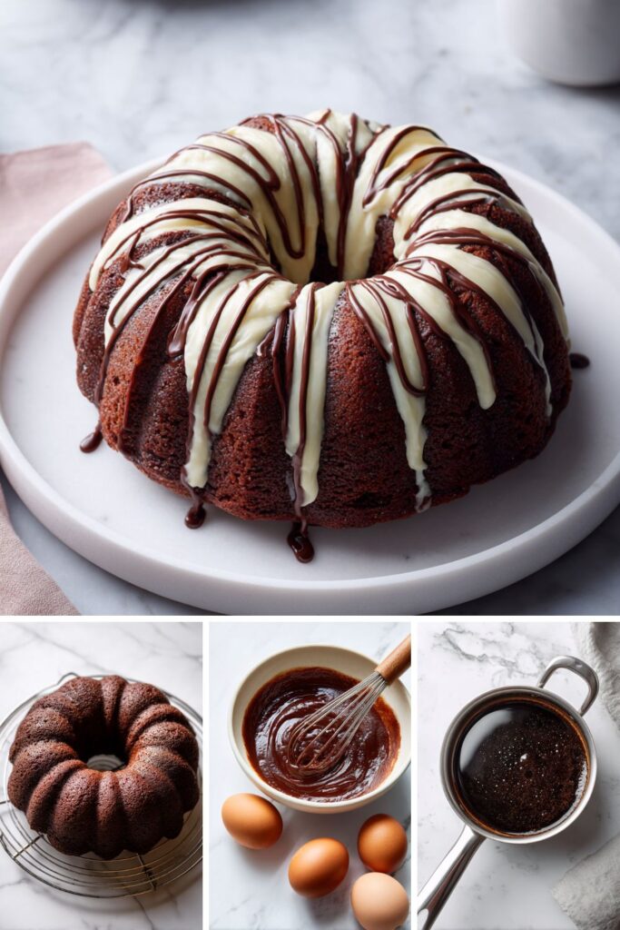 Chocolate Gingerbread Bundt Cake with Cream Cheese Frosting Recipe ...