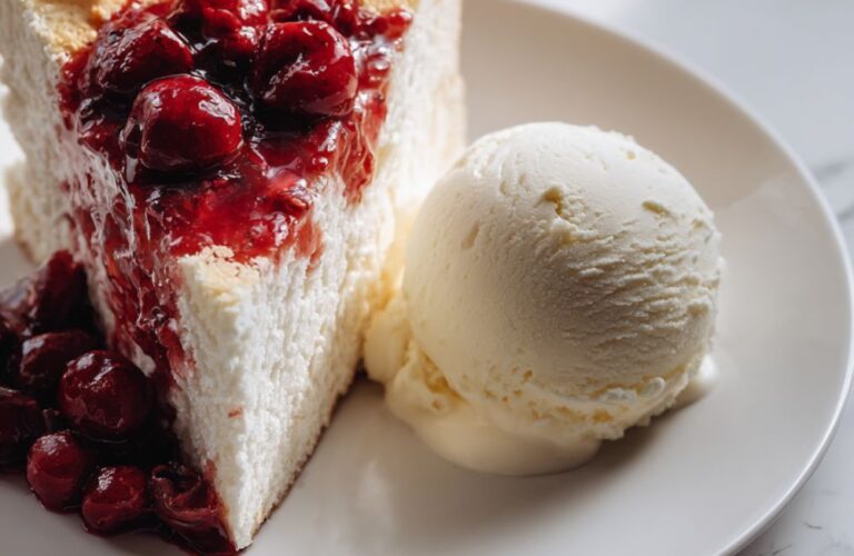 Angel Food Cake with Rosé Berries Recipe - Lulu's Copycats