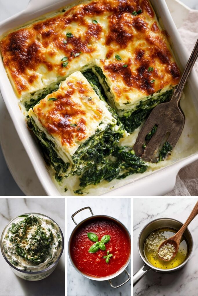 Cheesy Spinach Baked Penne Recipe - Lulu's Copycats