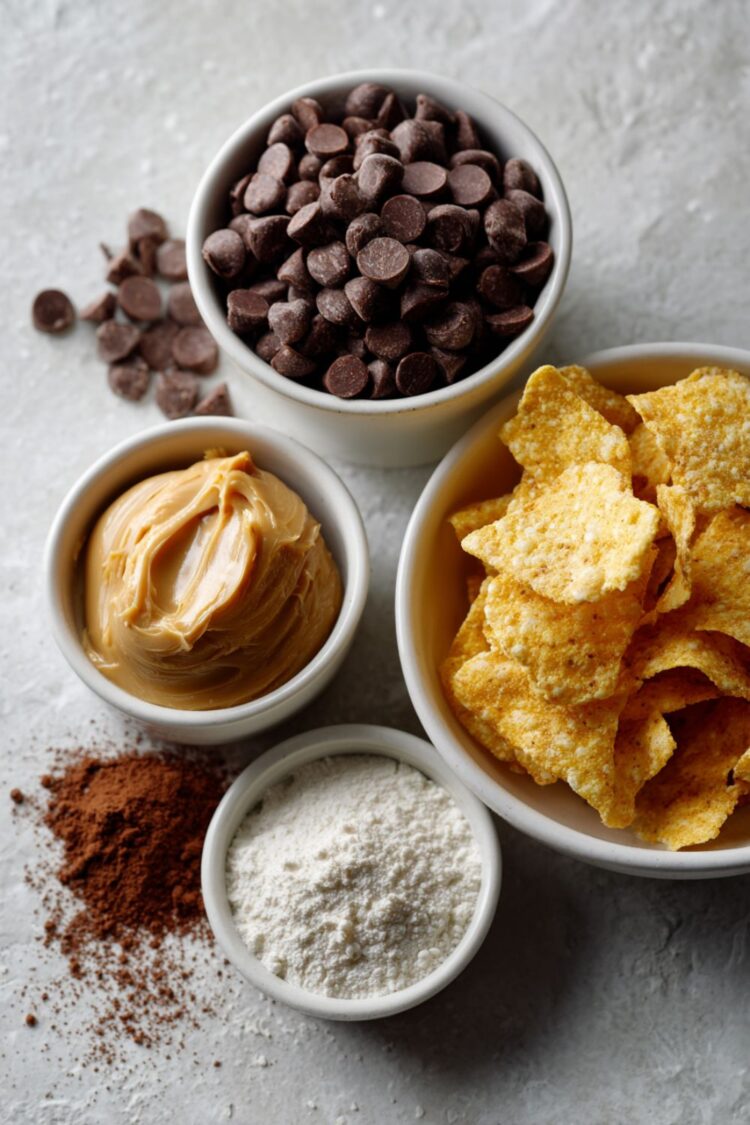 Chocolate, Peanut Butter and Corn Chip Chow Recipe - Lulu's Copycats