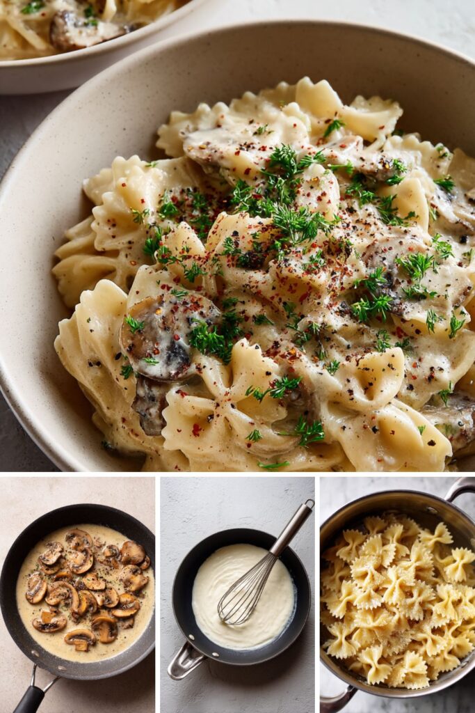 Creamy Mushroom Pasta Recipe - Lulu's Copycats