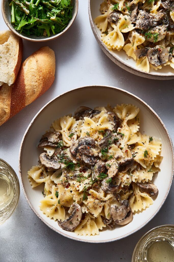 Creamy Mushroom Pasta Recipe - Lulu's Copycats