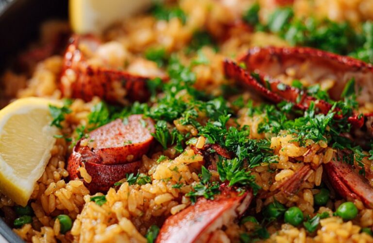 Easy Lobster Paella Recipe - Lulu's Copycats