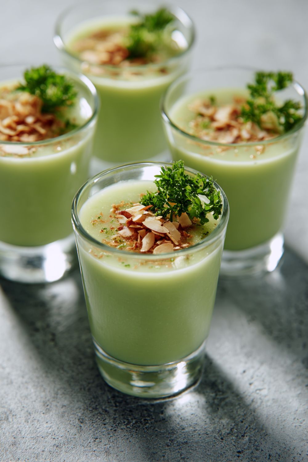 Green Gazpacho Soup Shooters Recipe - Lulu's Copycats