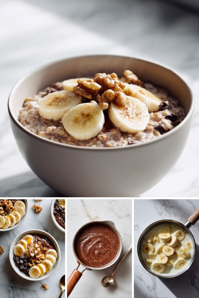 "Hot Chocolate" Banana-Nut Oatmeal Recipe - Lulu's Copycats
