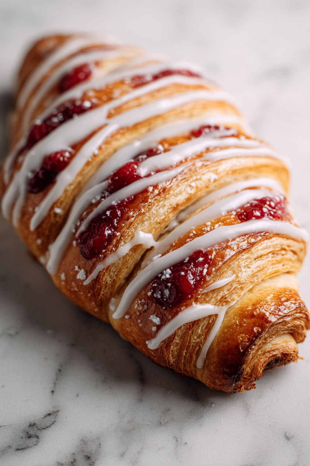 Iced Raspberry Pastry Braid Recipe - Lulu's Copycats