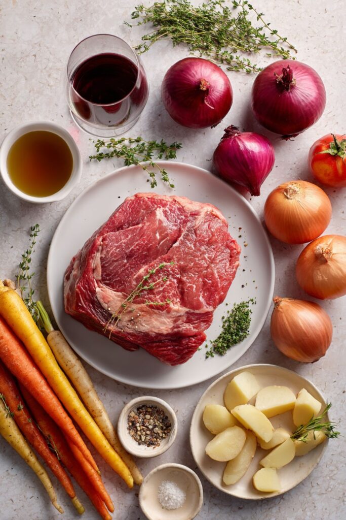 Pot Roast with Roasted Vegetables Recipe - Lulu's Copycats