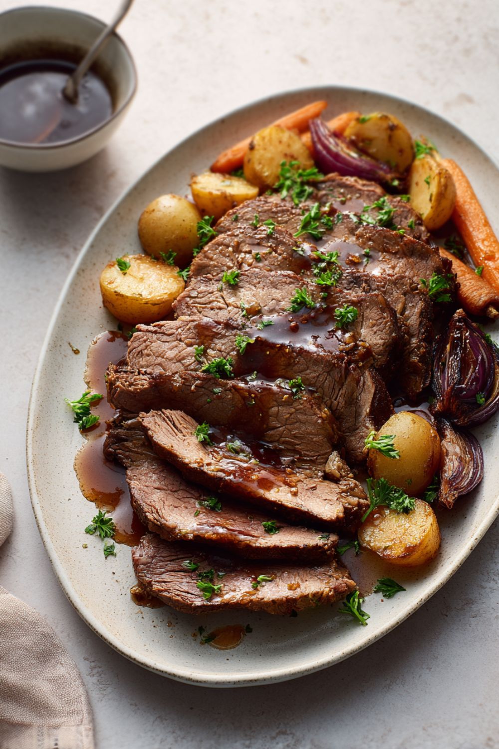 Pot Roast with Roasted Vegetables Recipe - Lulu's Copycats