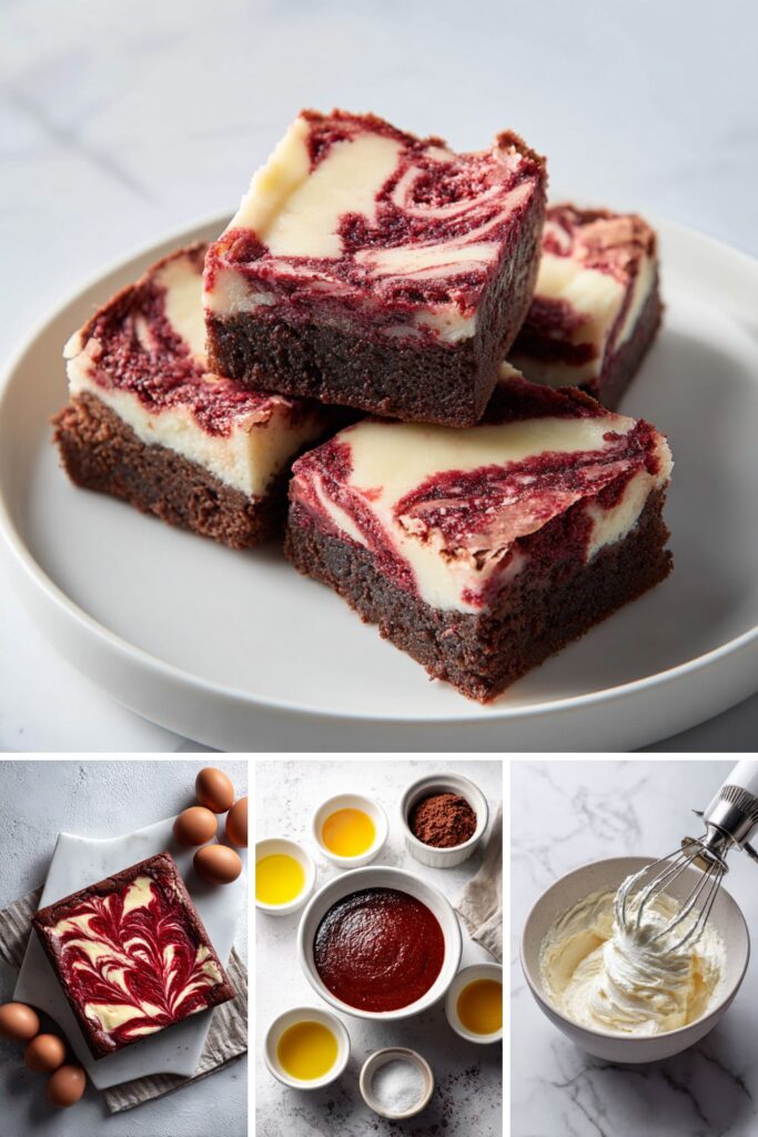 Red Velvet Cheesecake Swirl Brownies Recipe - Lulu's Copycats