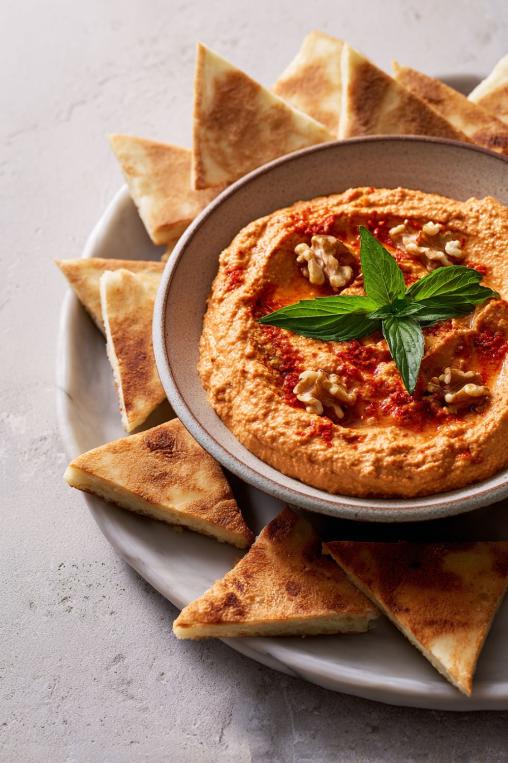 Roasted Red Pepper and Walnut Dip Recipe - Lulu's Copycats