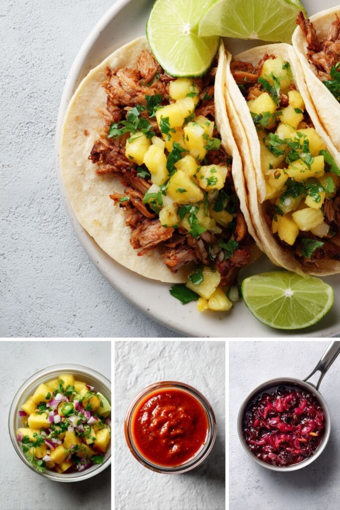 Shortcut Tacos al Pastor with Pineapple Salsa Recipe - Lulu's Copycats
