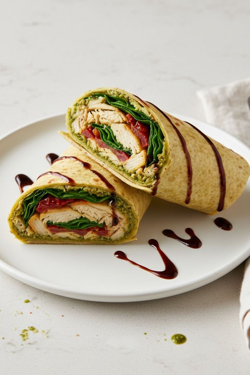 Copycat Trader Joes Pesto Chicken Wrap Recipe