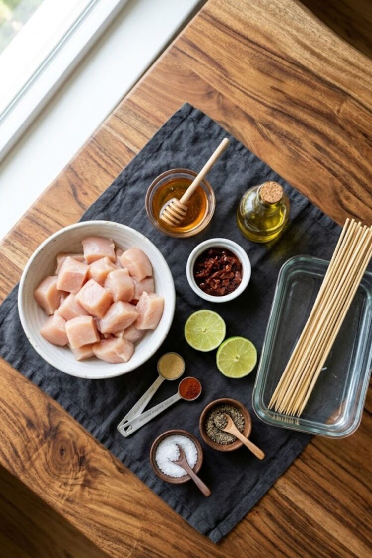 Sticky Honey Chipotle Chicken Skewers Recipe