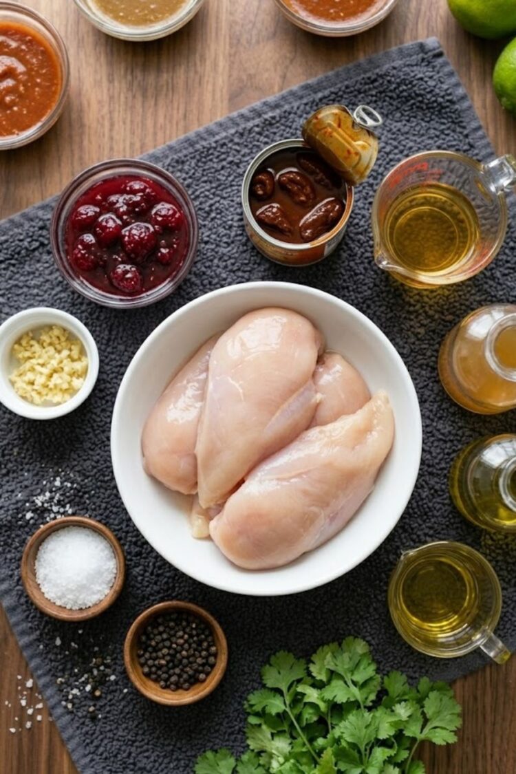Sticky Raspberry Chipotle Chicken