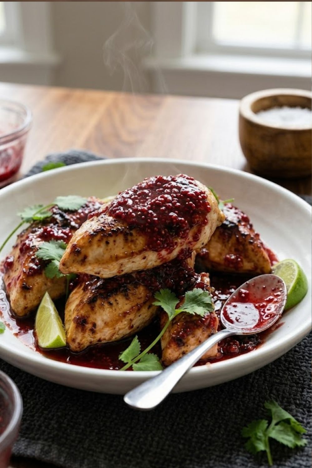 Sticky Raspberry Chipotle Chicken